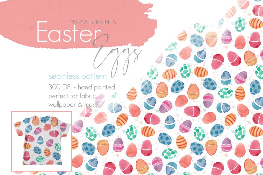 Easter Egg Seamless Pattern, Use for Fabric, Wallpaper, Gift Wrap ...
