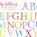 Watercolor Clip Art - Alphabet-personal Use-instant Download-letters ...