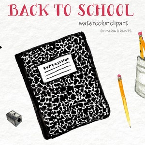 Watercolor Clip Art - Back to School - School Supplies- Personal Use ...