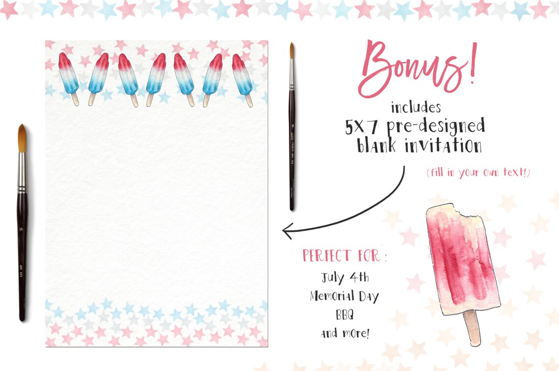 Popsicle Clipart, Popsicle Clip Art, Watercolor Popsicle Clip Art, Ice ...