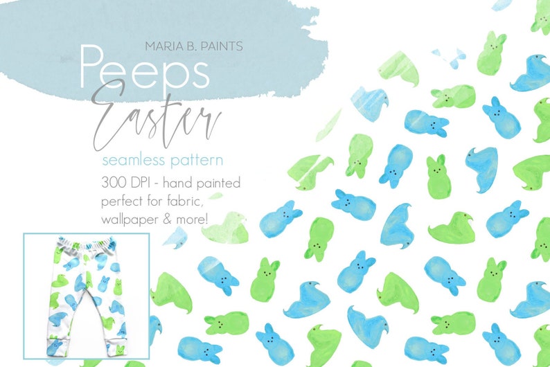 Easter Marshmallow Peep Seamless Pattern Use for Fabric - Etsy