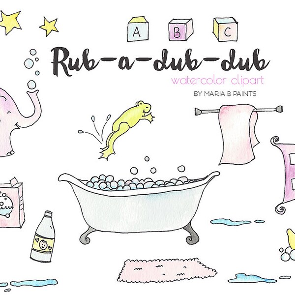 Baby Bath Clip Art - Etsy