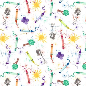 Watercolor Seamless Patterns - Back to School, Learn, Teacher, School ...