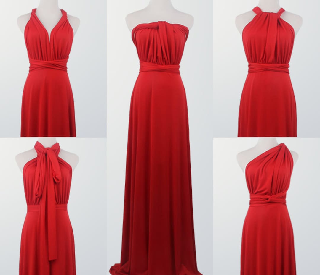 Ruby Red Bridesmaid Dresses Infinity Dress Dress Dress - Etsy