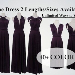Dark Purple Bridesmaid Dress Infinity Dress Convertible Dress - Etsy