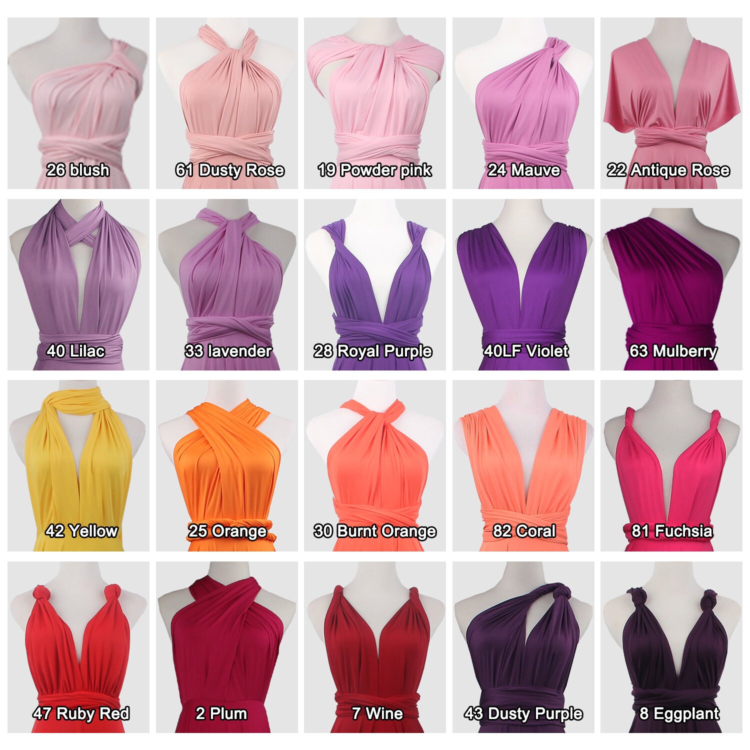 Lavender Long Bridesmaid Dress Infinity Bridesmaid Dress Long - Etsy