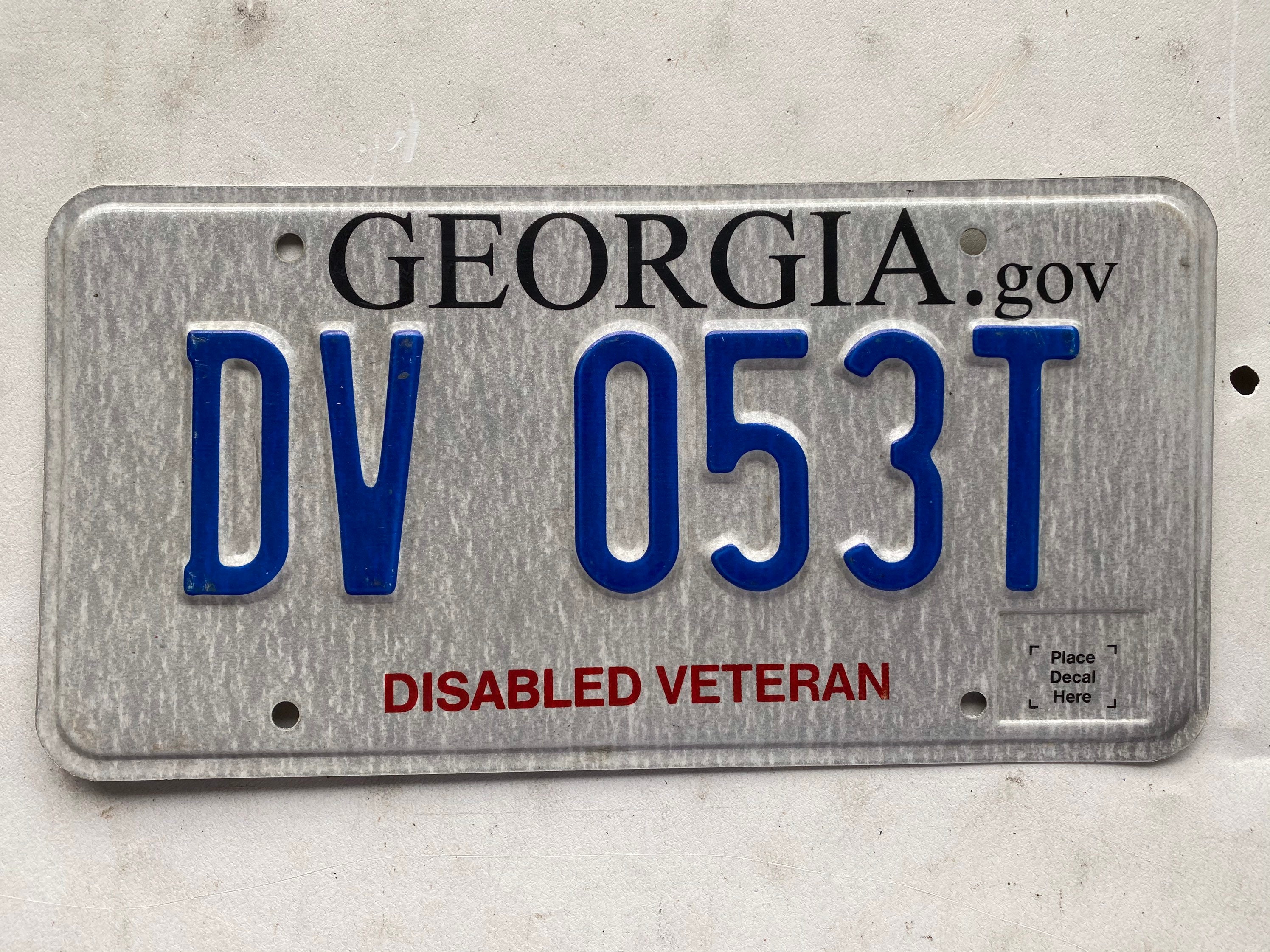 Real USA License Plate Georgia Disabled Veteran DV 053T Etsy real-usa-license-plate-georgia-disabled-veteran-dv-053t-etsy