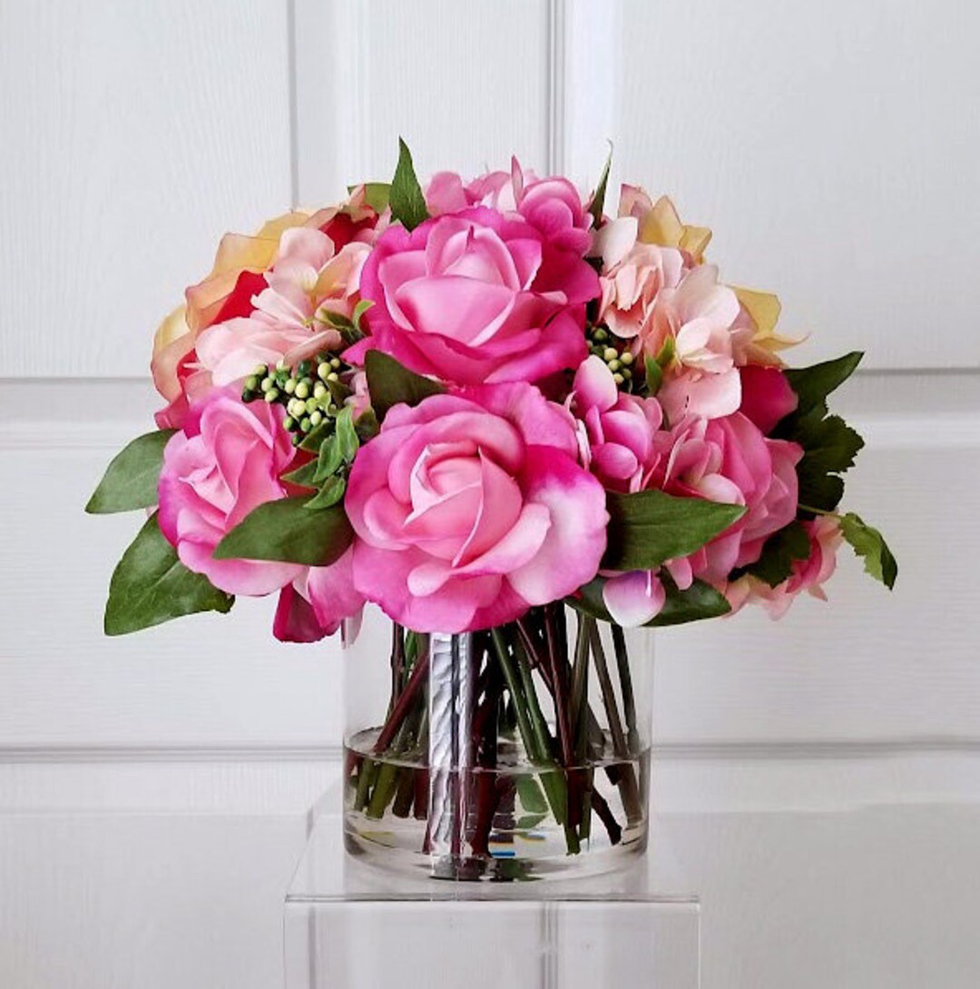Real Touch Flowers Arrangement-silk Flower Arrangement-silk Flower ...