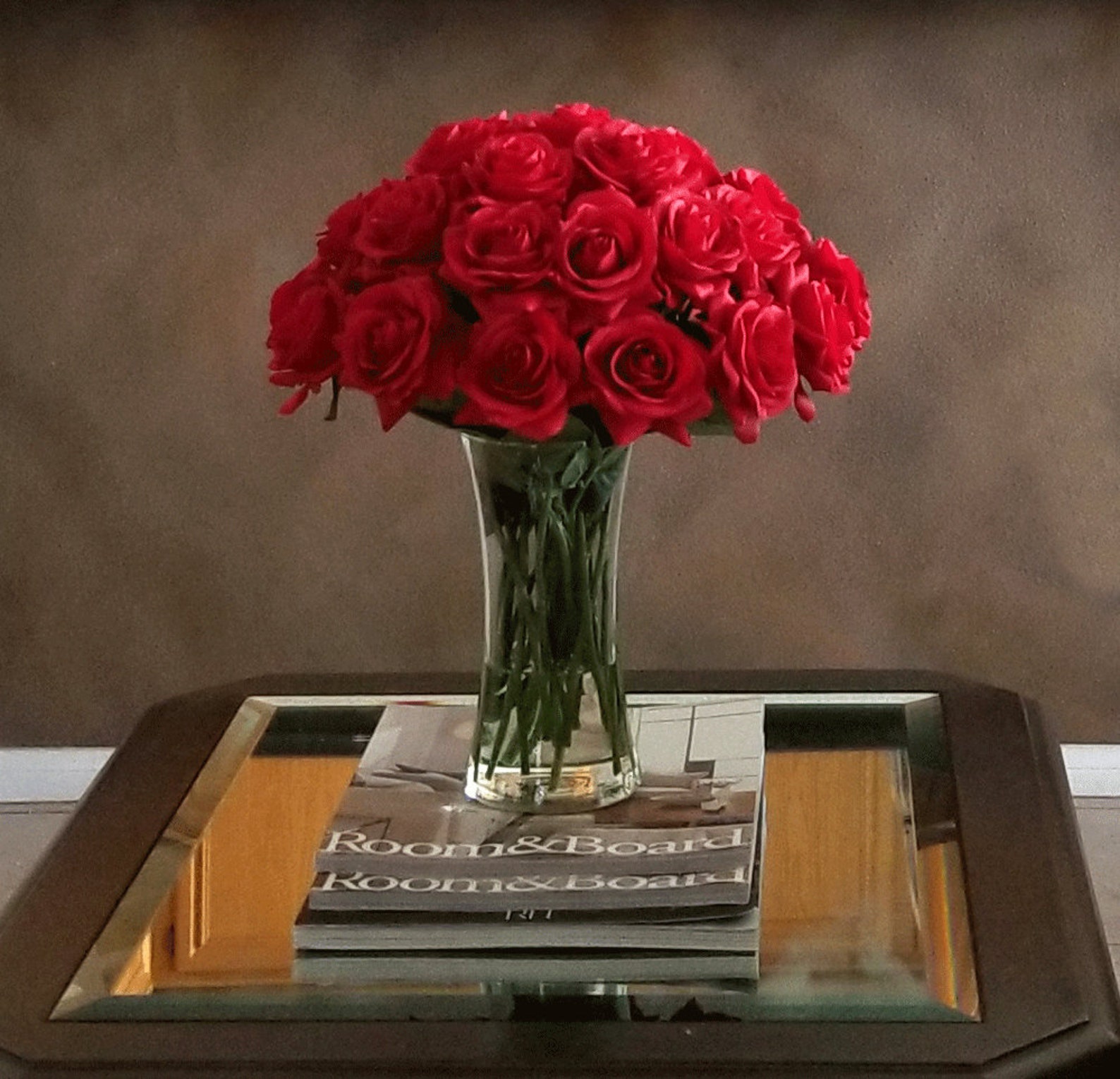 Red Roses Arrangement-fake Flowers Arrangement-christmas - Etsy