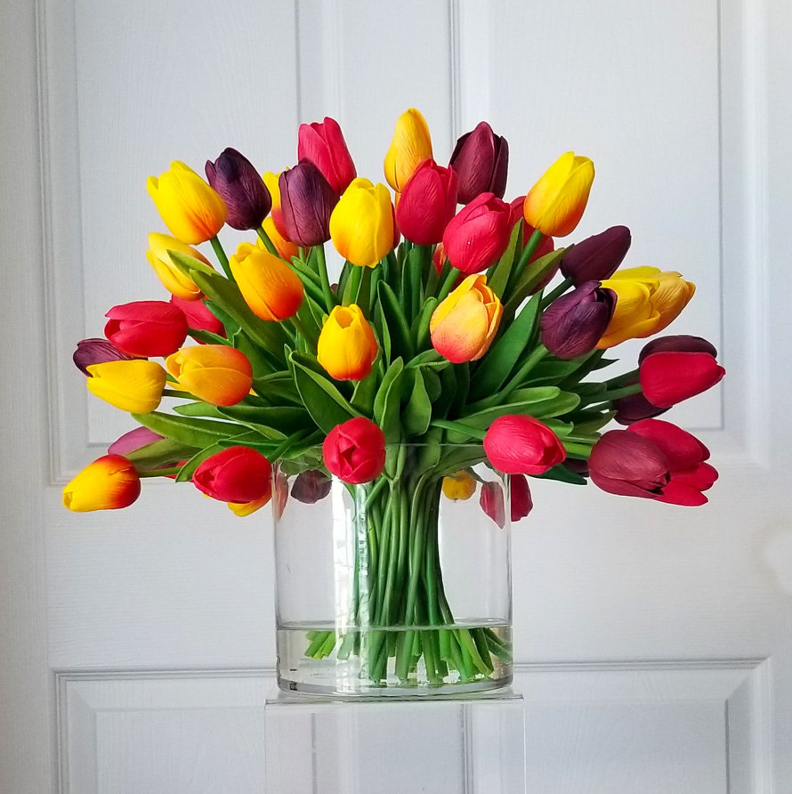 Real Touch Flowers Centerpiece-faux Floral Arrangement- Arrangement ...