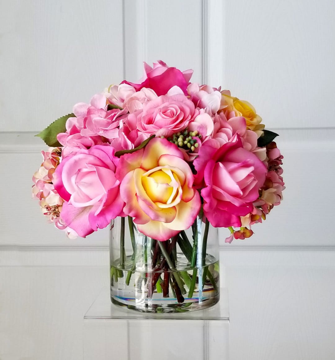 Real Touch Flowers Arrangement-silk Flower Arrangement-silk Flower ...