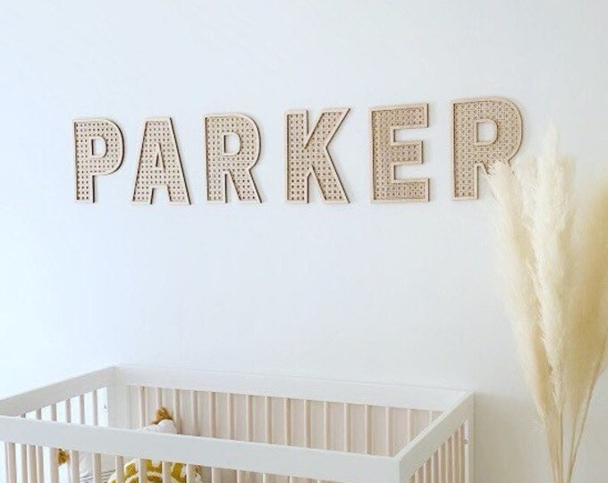 Rattan Letters, Cane Letters, Wicker Letter, Nursery Letter, Boho ...