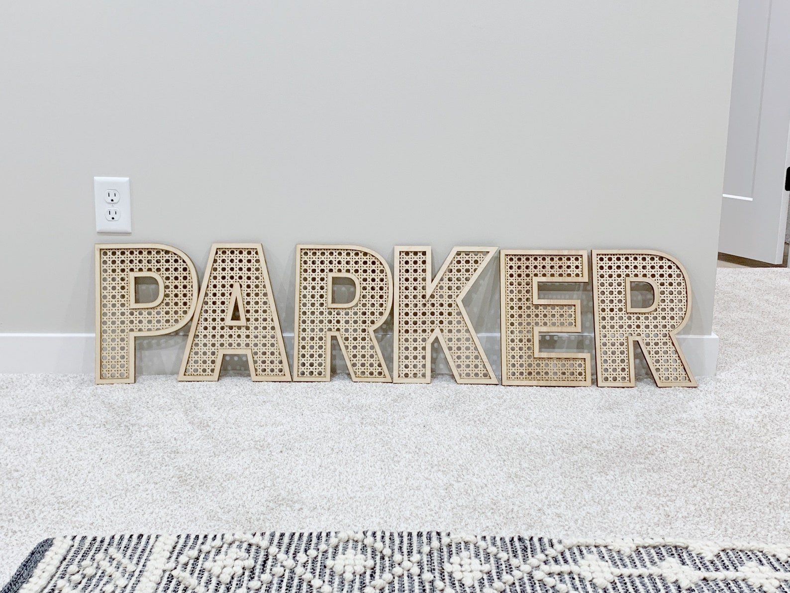 Rattan Letters Cane Letters Wicker Letter Nursery Letter - Etsy