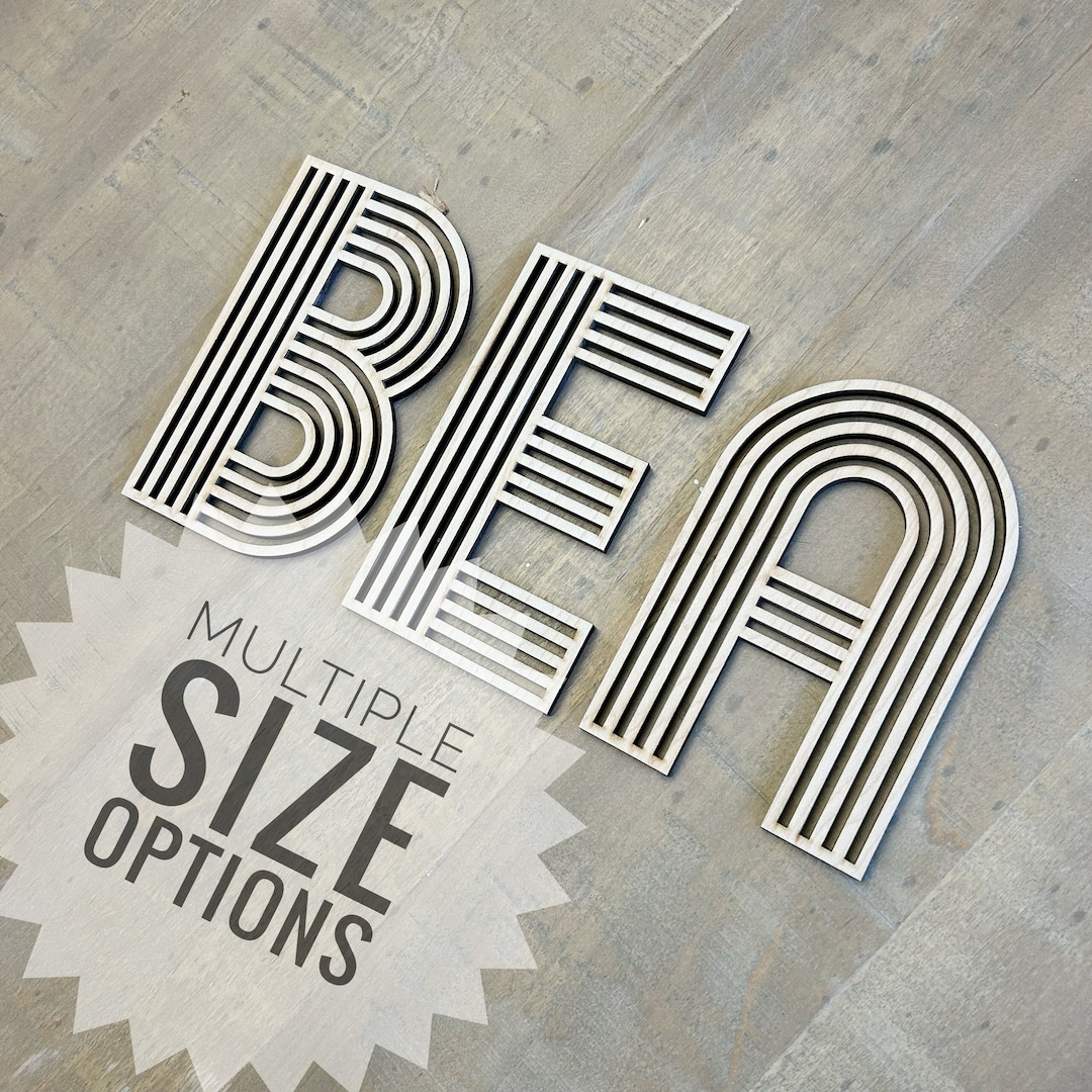 Modern Wood Letters, Modern Letters for Nursery, Mid Century Modern ...