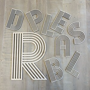 Modern Wood Letters, Modern Letters for Nursery, Mid Century Modern ...