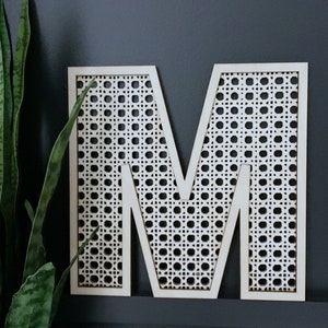 Rattan Letters, Cane Letters, Wicker Letter, Nursery Letter, Boho ...