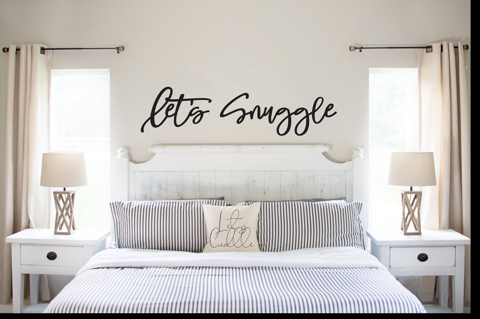 Lets Snuggle Sign Lets Snuggle Cutout for Above Bed Master - Etsy
