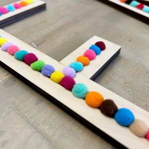 Colorful Pompom Letters Pom Pom Letters Pom Pom Words - Etsy