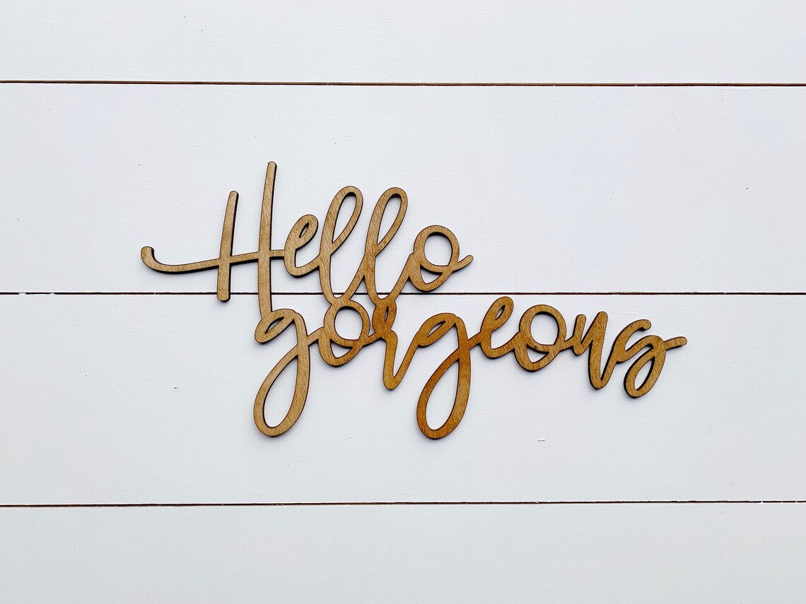 Hola hermoso letrero hola hermoso letrero de madera hola - Etsy España