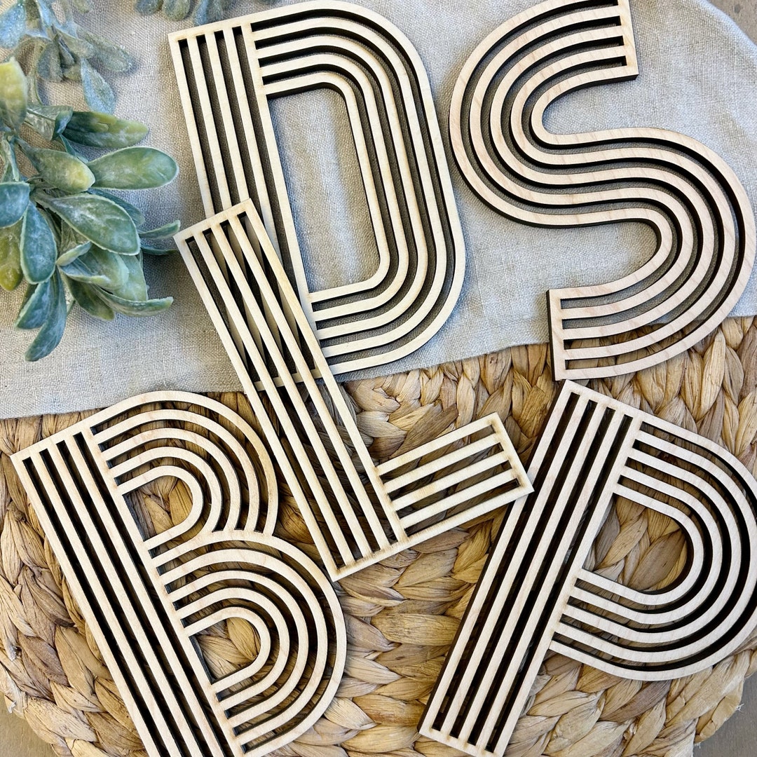 Modern Wood Letters, Modern Letters for Nursery, Mid Century Modern ...