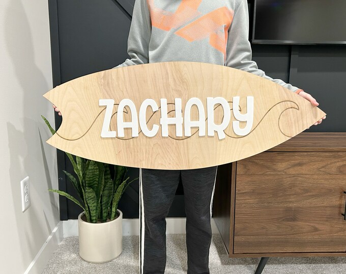 Surf Van Sign, Kids Surf Van, Large Surfboard Decor, Large Surfboard ...