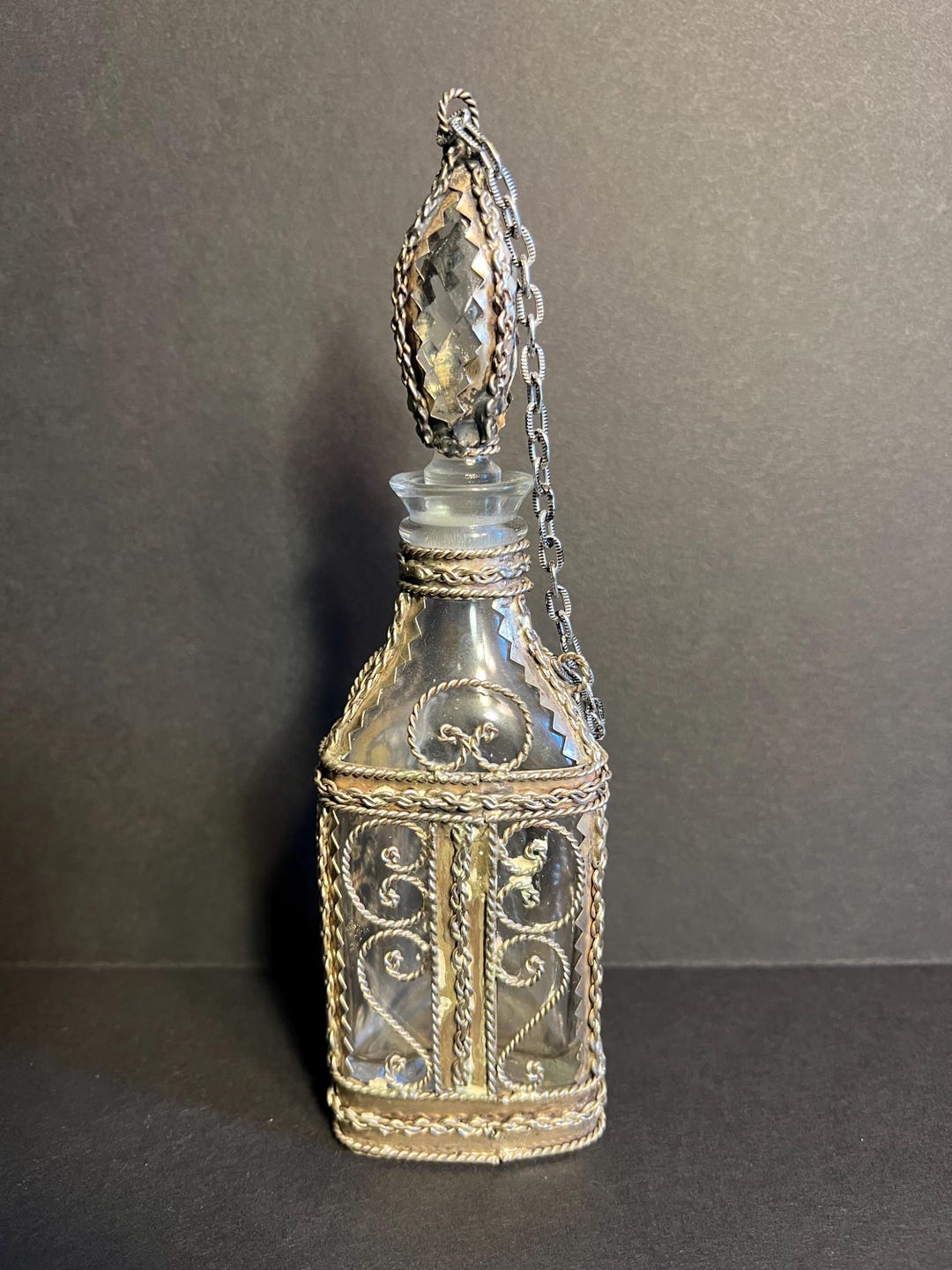 Vintage Wire Wrapped Perfume Bottle - Etsy