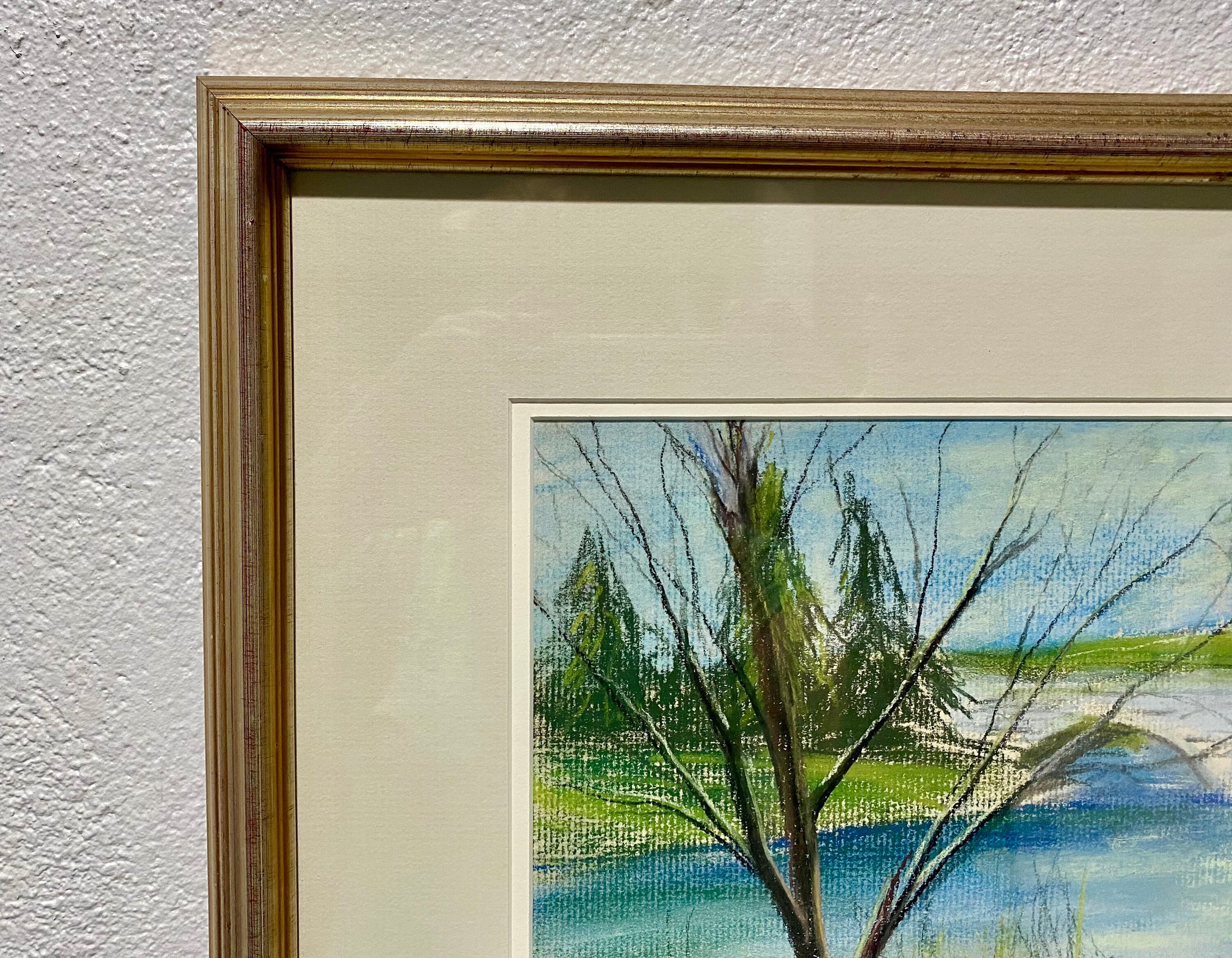 Pastel Art & Collectibles Colorful Boats in the Water Pastel Painting ...