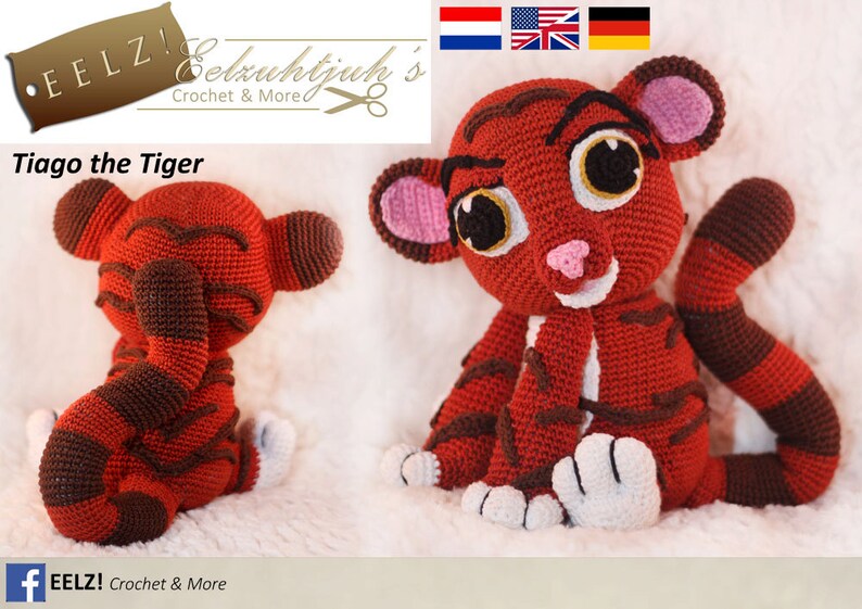 Tiago the Tiger - Crochet Pattern - Etsy