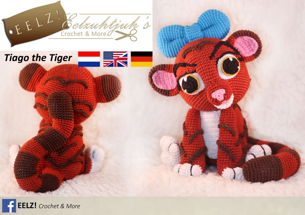 Tiago the Tiger Crochet Pattern - Etsy