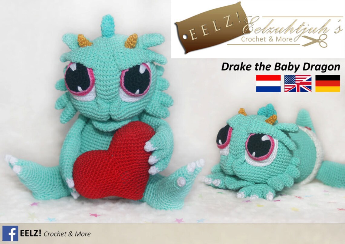 Drake the Baby Dragon - Crochet Pattern - Etsy