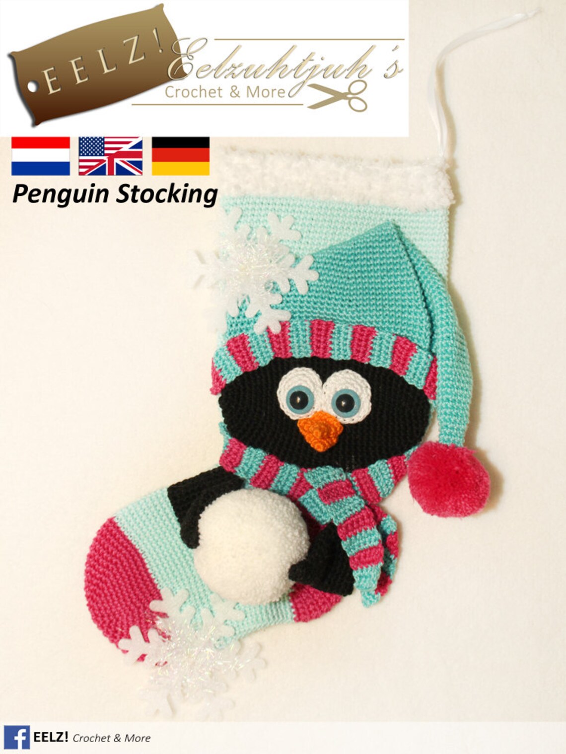 Penguin Stocking - Crochet Pattern - Etsy