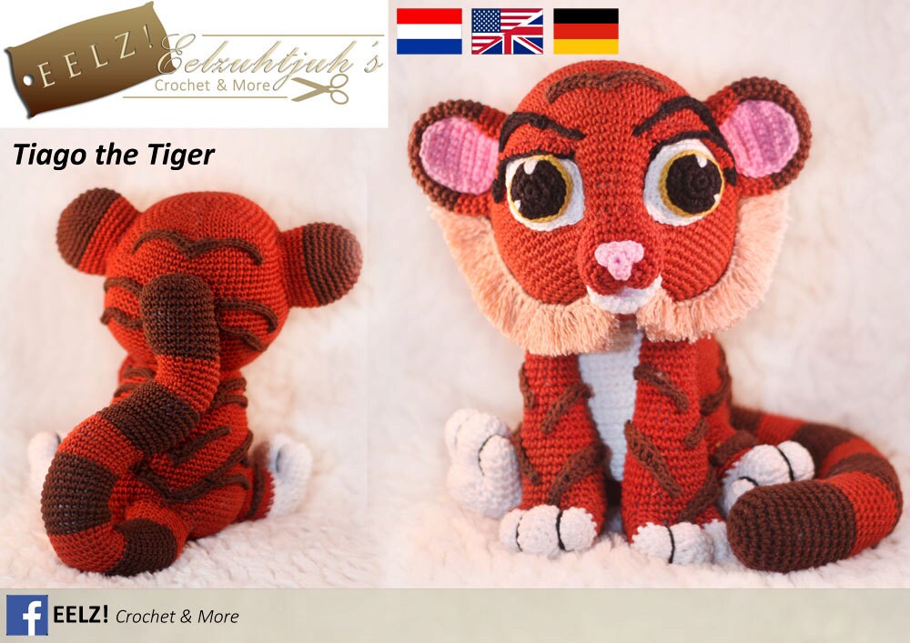 Tiago the Tiger - Crochet Pattern - Etsy