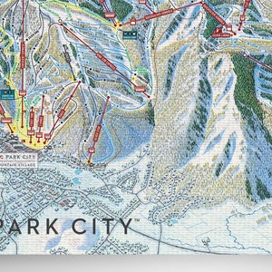 Park City Mountain Resort Licensed Trail Map Large Canvas - Etsy