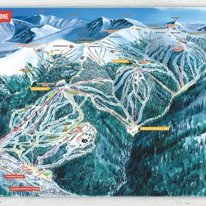 Keystone Resort Licensed Trail Map Medium Canvas 22 x | Etsy