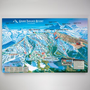 Grand Targhee Resort Licensed Trail Map Medium Maple Wood | Etsy