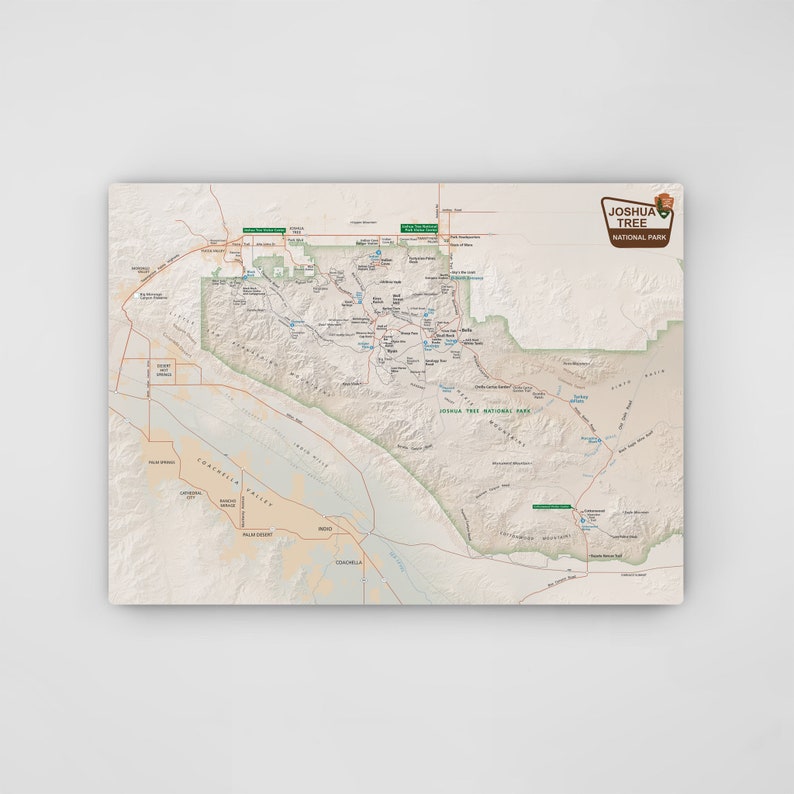 Joshua Tree National Park Map - Etsy