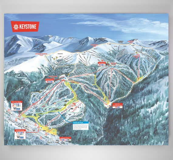 Keystone Resort Licensed Trail Map Large Maple Wood Print - Etsy