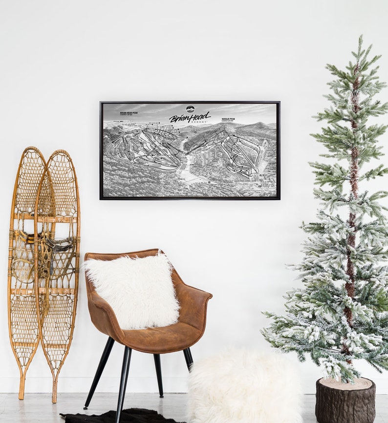 Brianhead Resort Licensed Wood Map Medium 22 X 40 - Etsy