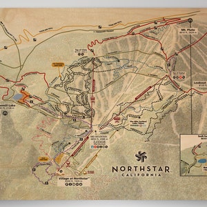 Northstar California Summer Resort Licensed Trail Map - Small Wood 16 ...
