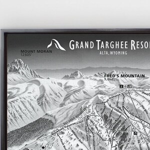 Grand Targhee Resort Licensed Trail Map Large Canvas | Etsy