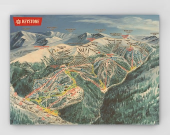 Keystone Summer Resort Licensed Trail Map Medium Maple Wood - Etsy