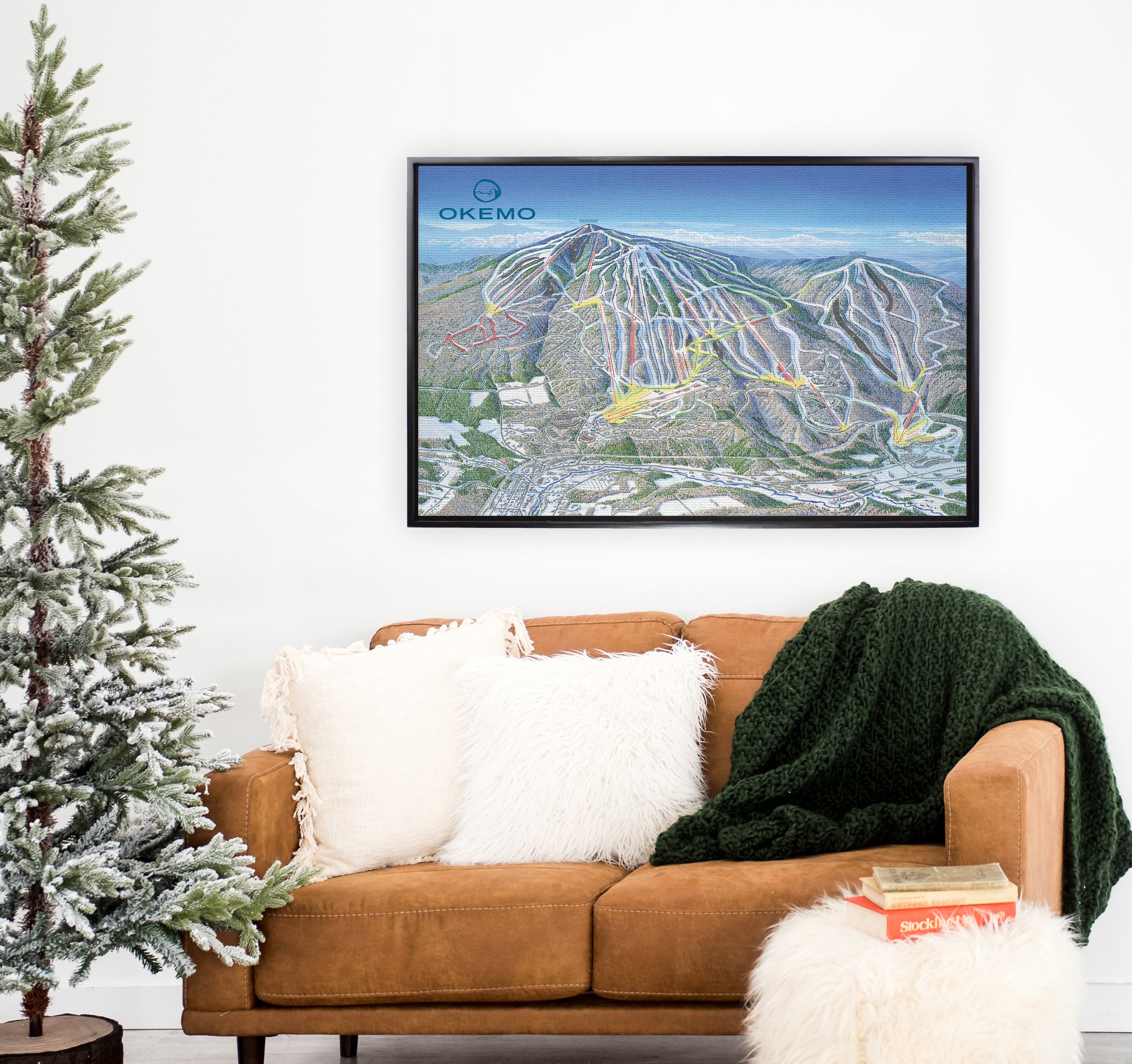 Okemo Resort Licensed Trail Map - Large Canvas 32" X 48" - Etsy