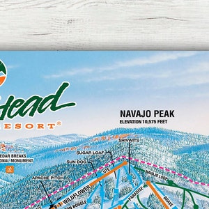 Brianhead Resort Licensed Trail Map - Small Canvas 16" X 30" - Etsy