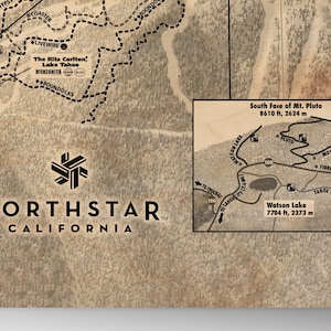 Northstar California Summer Resort Licensed Trail Map - Small Wood 16 ...