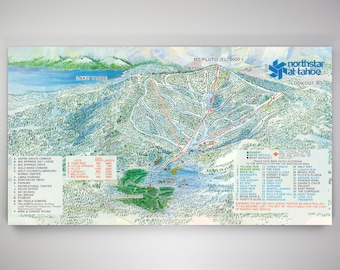 Northstar California Resort Licensed Trail Map Medium Canvas | Etsy
