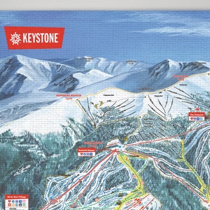 Keystone Resort Licensed Trail Map - Large Canvas 32" X 44" - Etsy