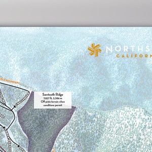 Northstar California Resort Licensed Trail Map - Large Canvas 32" X 48 ...