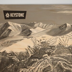 Keystone Resort Licensed Trail Map Large Maple Wood Print - Etsy