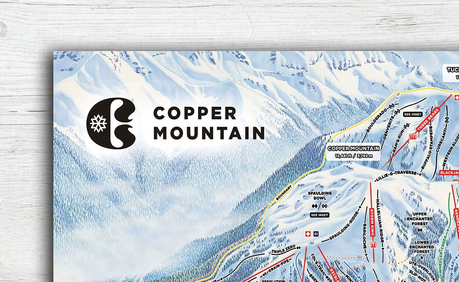 Copper Mountain Resort Licensed Trail Map - Large Canvas 32" X 44" - Etsy