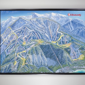 Heavenly Resort Licensed Trail Map - Large Canvas 32" X 44" - Etsy